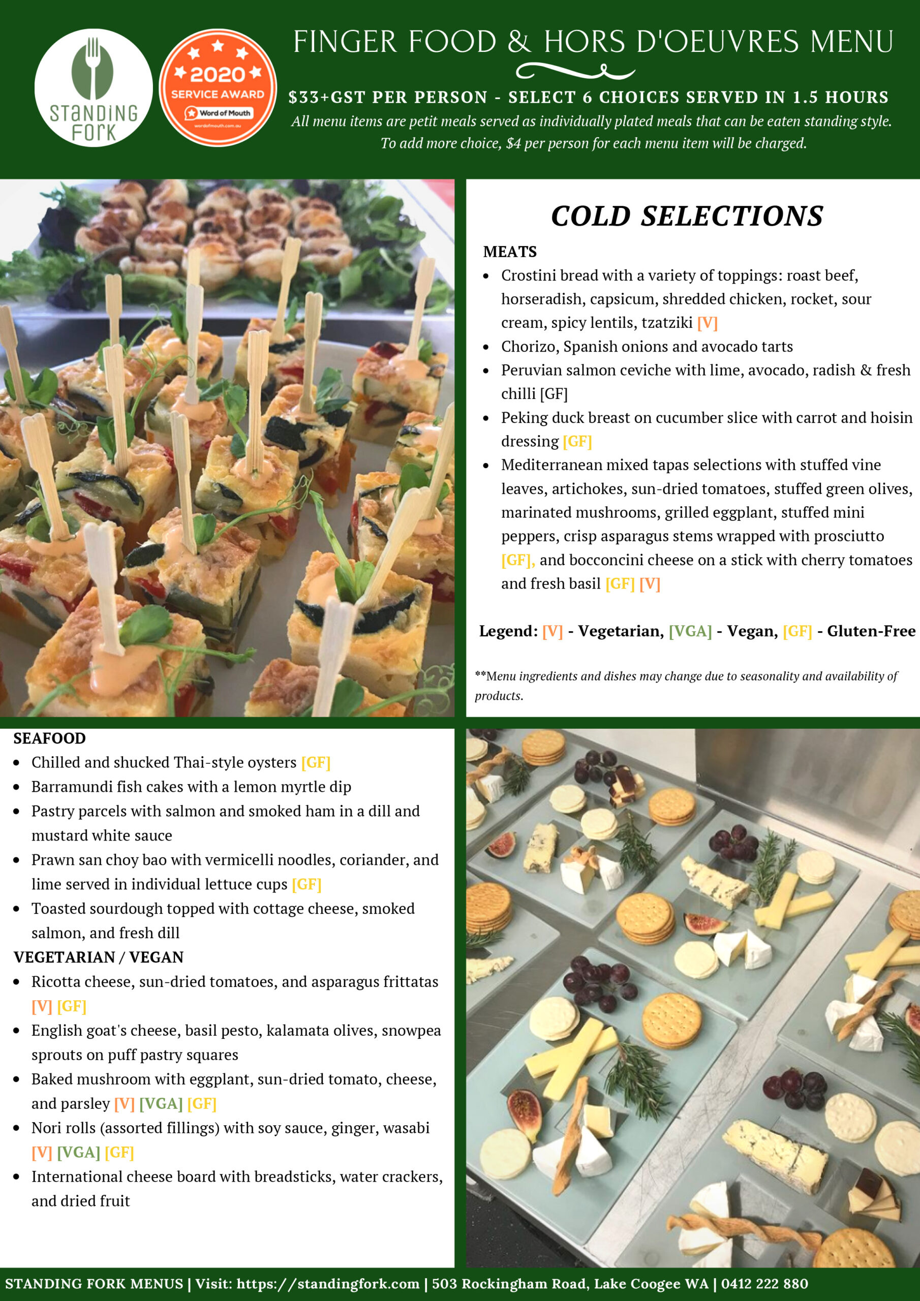 Menu - Standing Fork